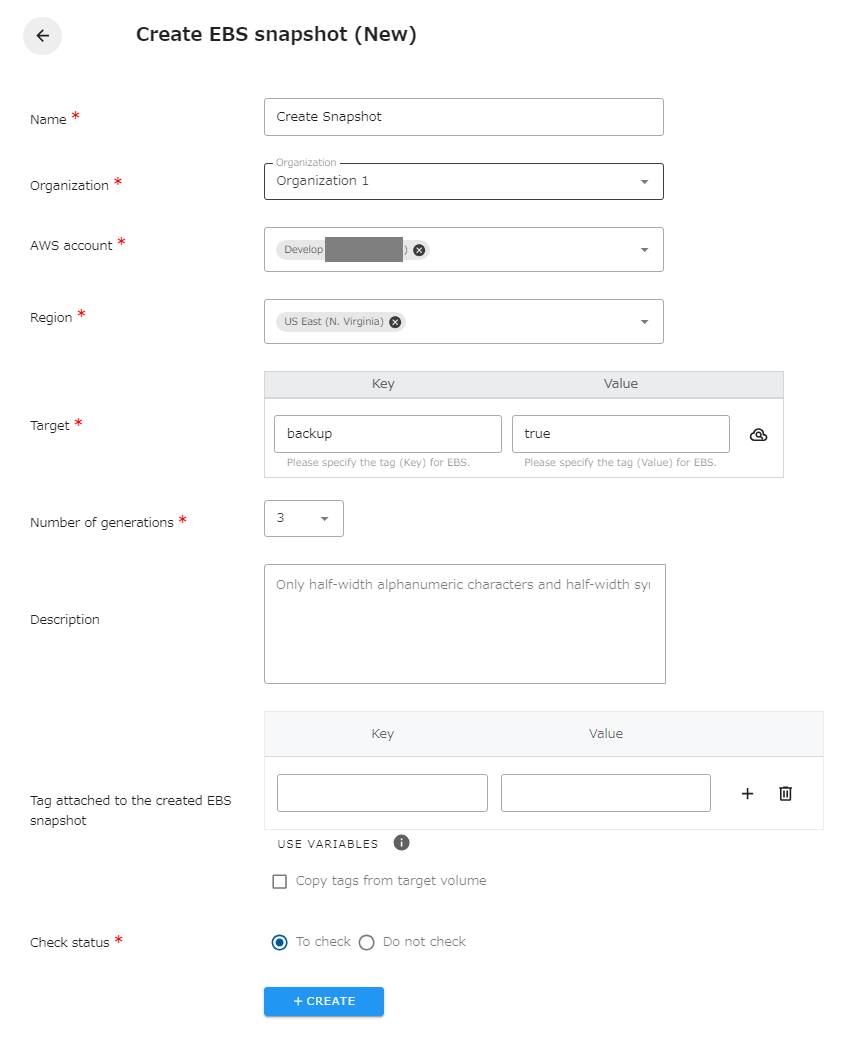 Create Ebs Snapshot Opswitch Support