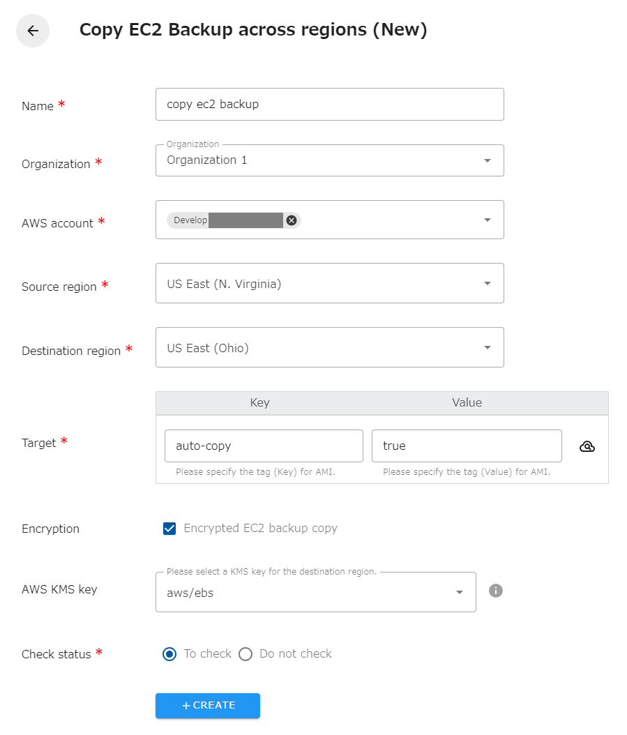 Copy EC2 Backup across regions – opswitch Support