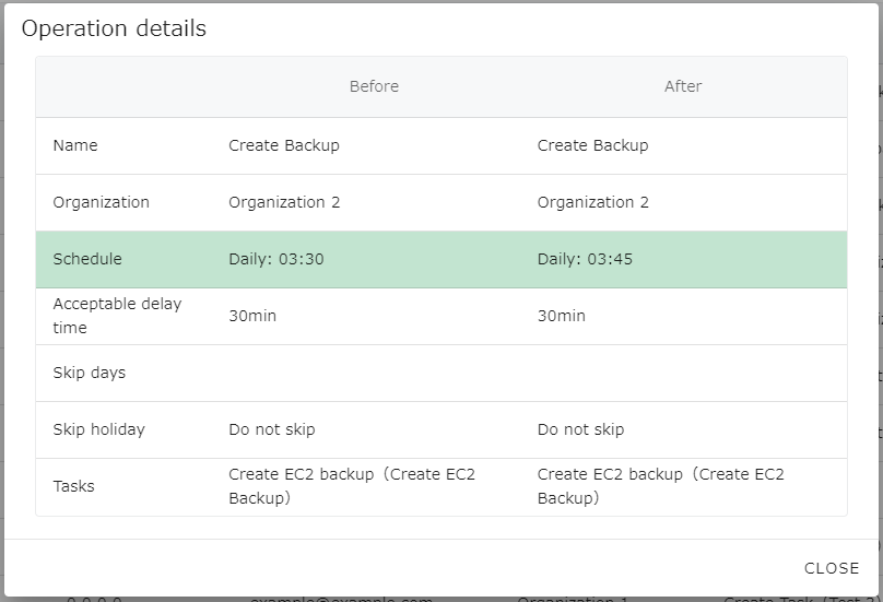 Operation logs – opswitch Support